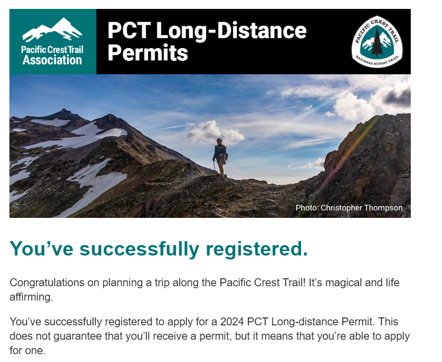 PCT 2024 – der Permit Prozess – Bilbo in the Woods